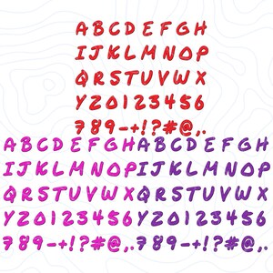 Neon Alphabet Letters PNG, Groovy Retro Font, Grunge Distressed Doodle ...