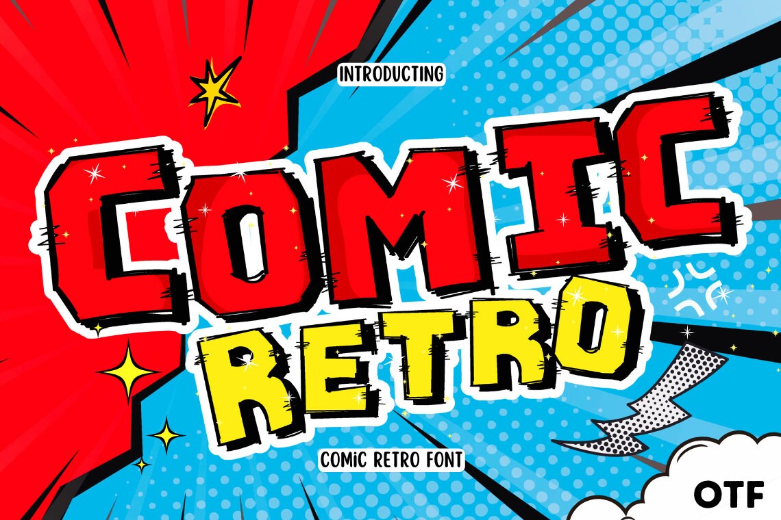 Comic Retro Bubble Font Procreate, Cute Fonts for Cricut, Font Bundle ...