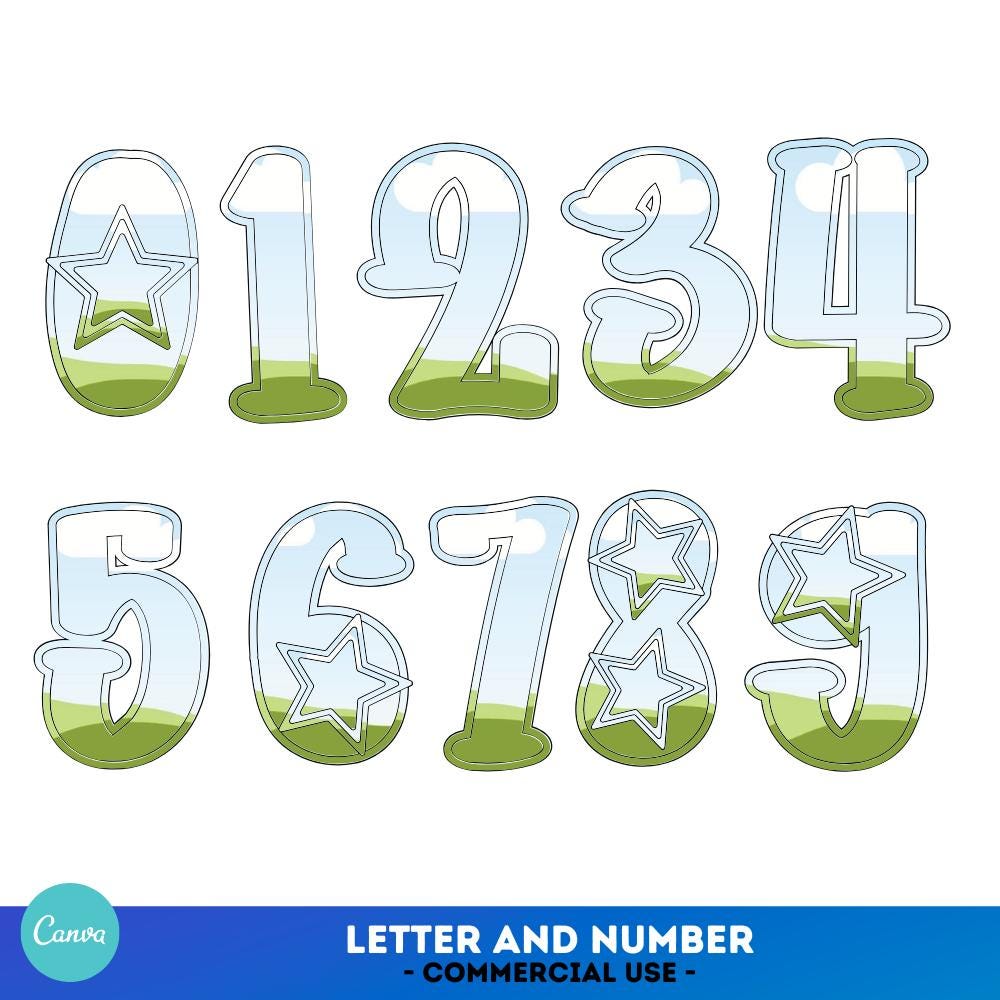 Preppy Star Teacher Canva Frame Template Alphabet | Sublimation ...