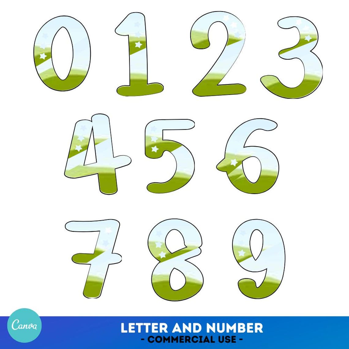 Little Star Dot Doodle Letter Canva Frame Template | Sublimation Design ...