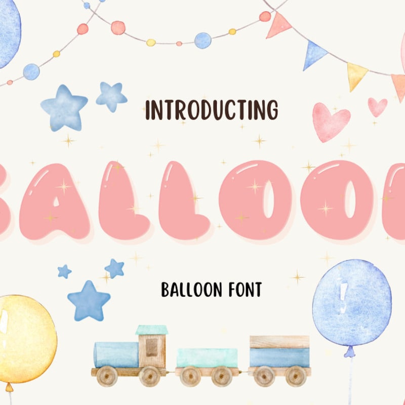Procreate Balloon Font - Etsy