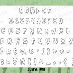 Corpse Font Procreate, Letter Fonts Procreate Designer Fonts, Wedding ...