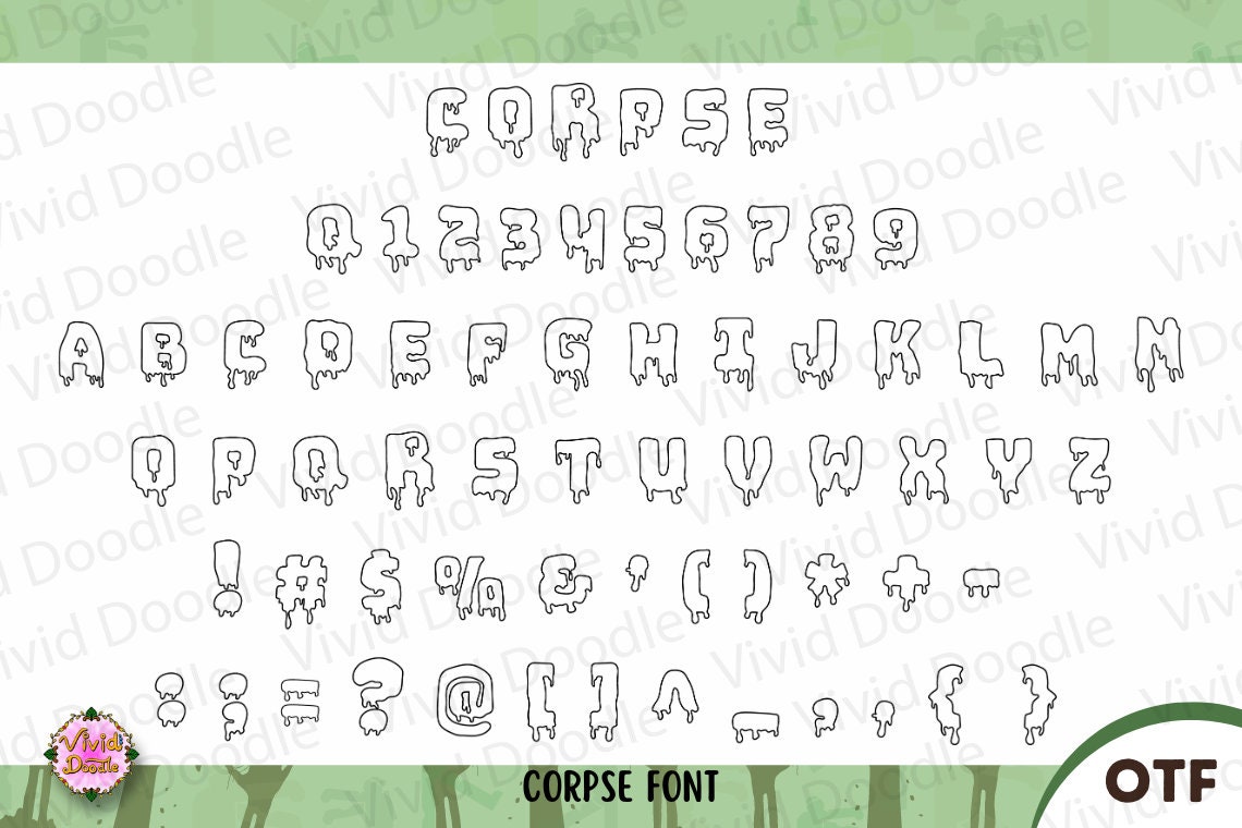Corpse Font Procreate, Letter Fonts Procreate Designer Fonts, Wedding ...