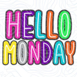 Neon Bulletin Board Doodle Letters: Kindergarten, Teacher, School, Neon ...