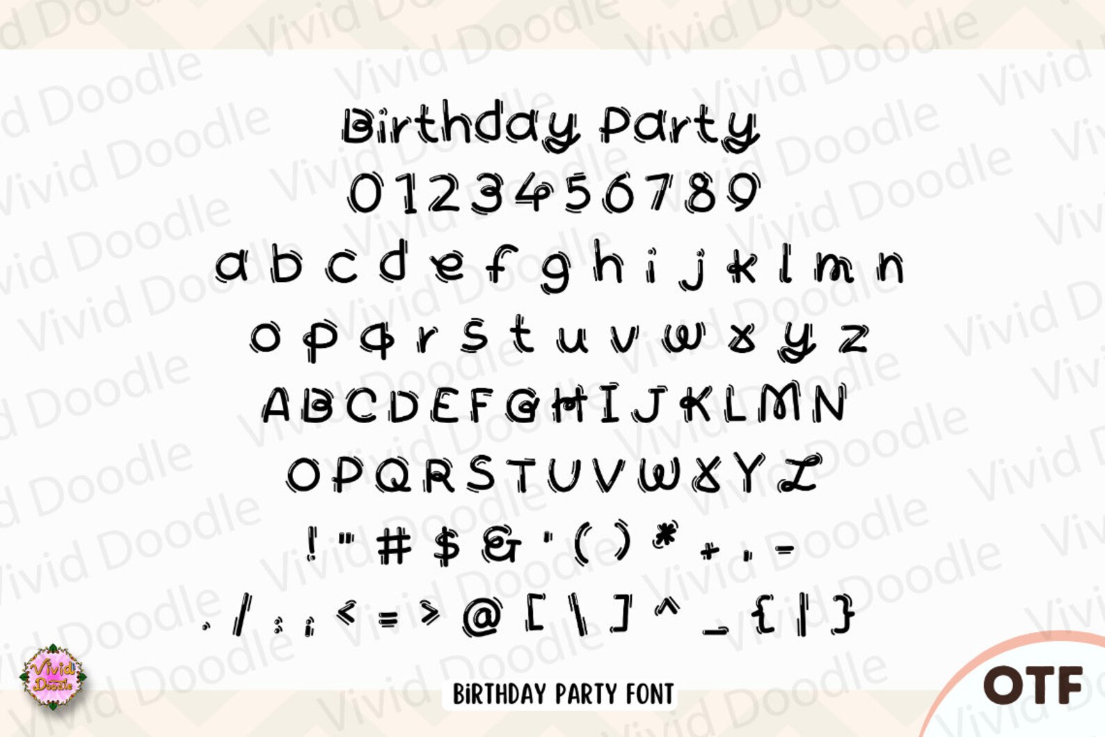 Birthday Party Bubble Font Procreate, Cute Fonts for Cricut, Font ...