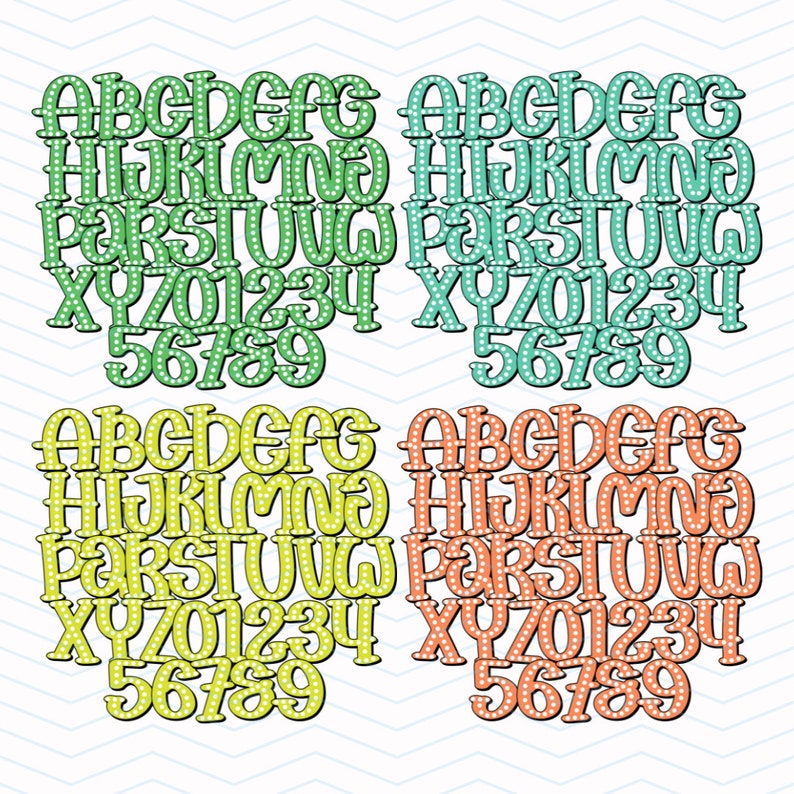 Retro Dot Dalmatian Alphabet With Cute Circle Background Png, Custom ...