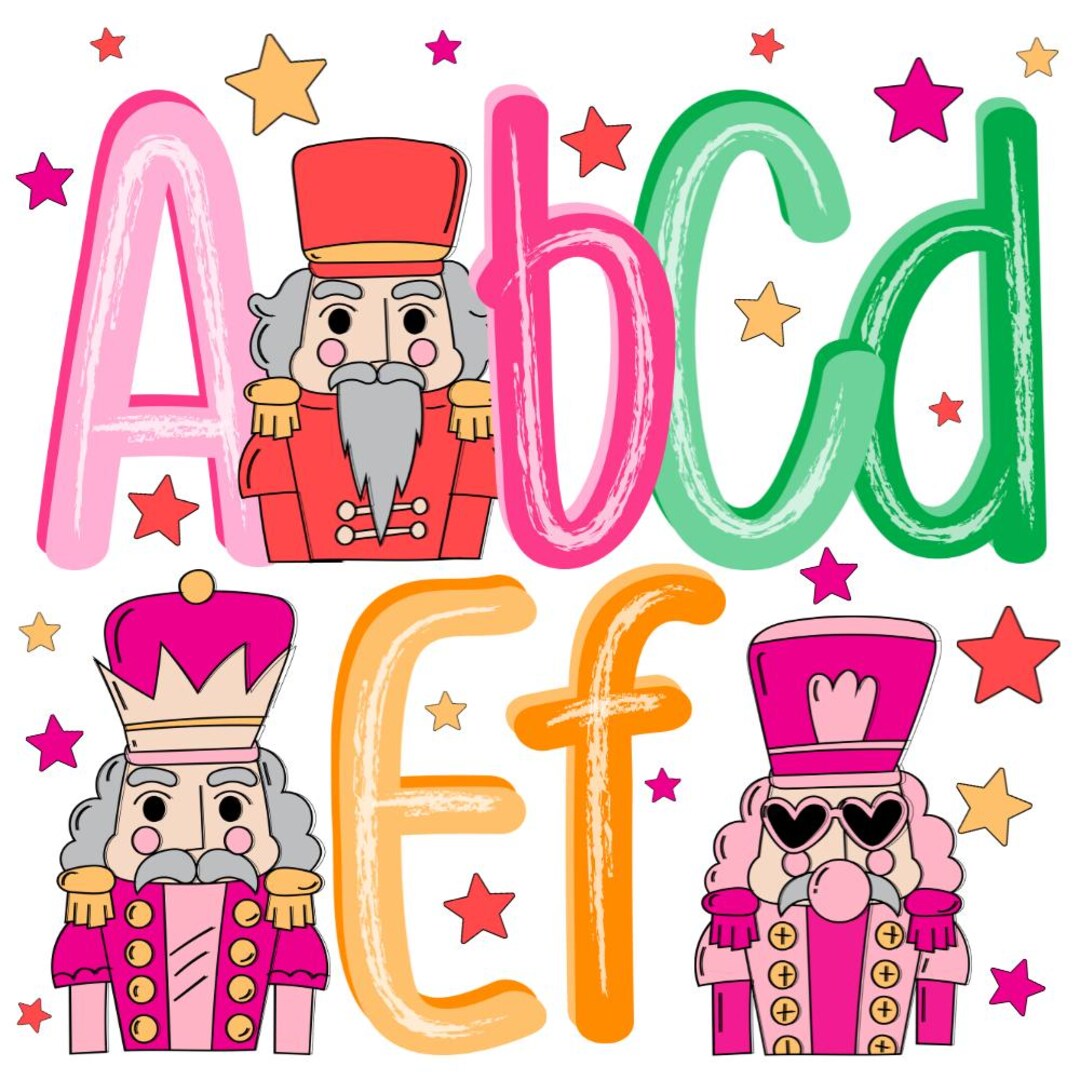 Nutcracker Christmas Alphabet Png | Christmas Letters and Number Png ...