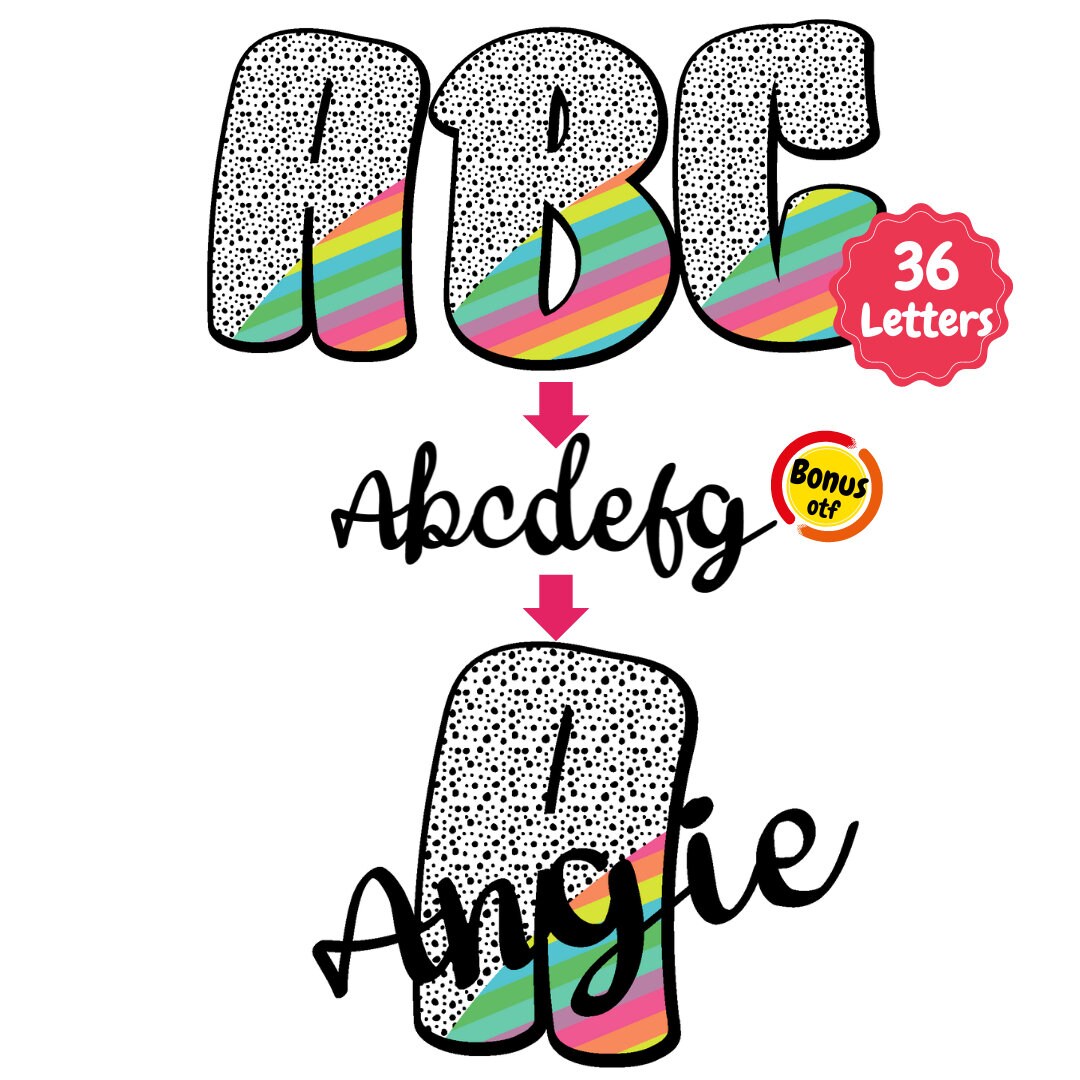 Custom Dalmatian Png, Bright Dalmatian Alphabet Png, Dot Alpha Set ...