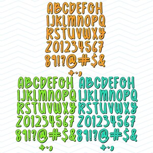 Neon Scribble Doodle Alphabet With Cool Pattern Background : Bright ...