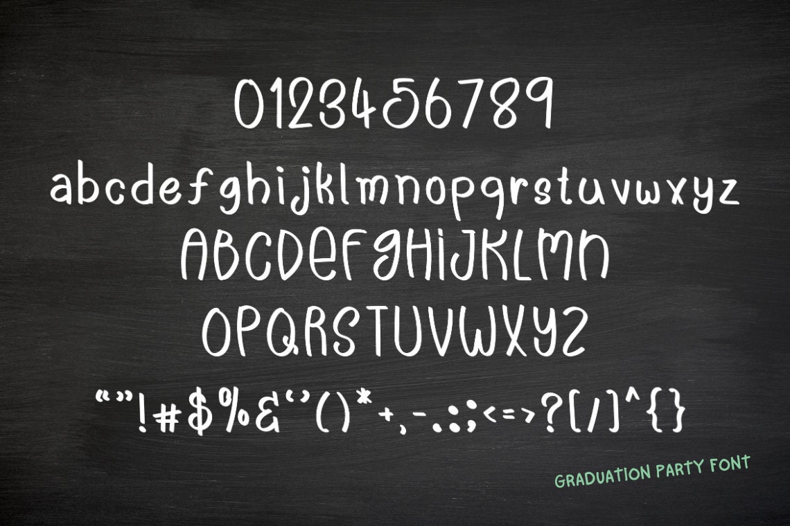 Graduation Font , Procreate Fonts , Graduation Party, Cricut Font ...