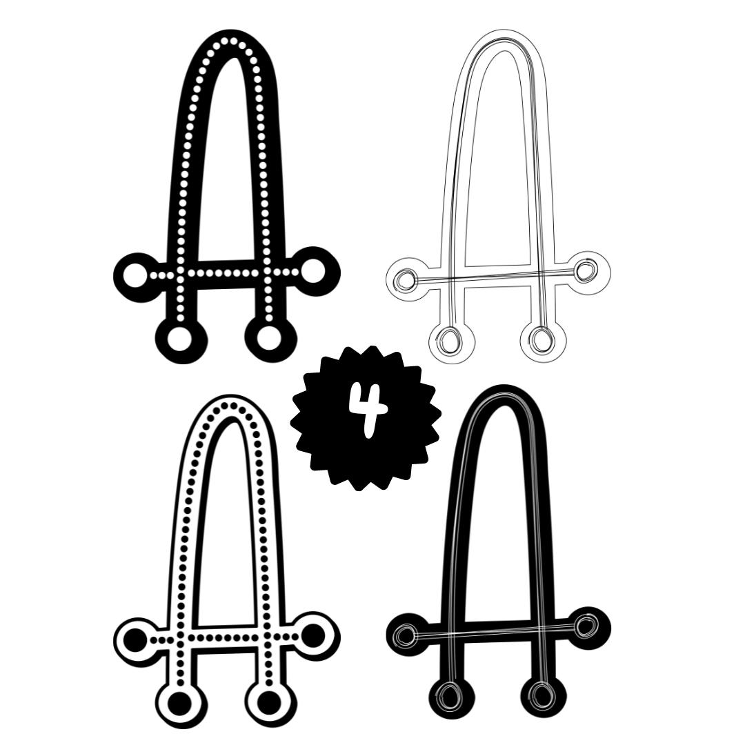 Black and White Scribble and Dot Doodle Alphabet , Letters Bulletin ...