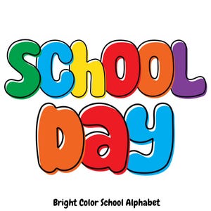 6 Colors Bulletin Board Doodle Letters Back to School: Kindergarten ...