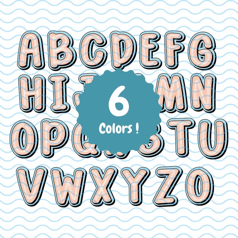 Cute Pastel Back to School Doodle Alphabet With 100 Background : Bright ...