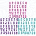 Neon Bulletin Board Doodle Letters: Kindergarten, Teacher, School, Neon ...