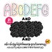 Inverted Color Dot Dalmatian Alphabet With Background Png, Custom ...