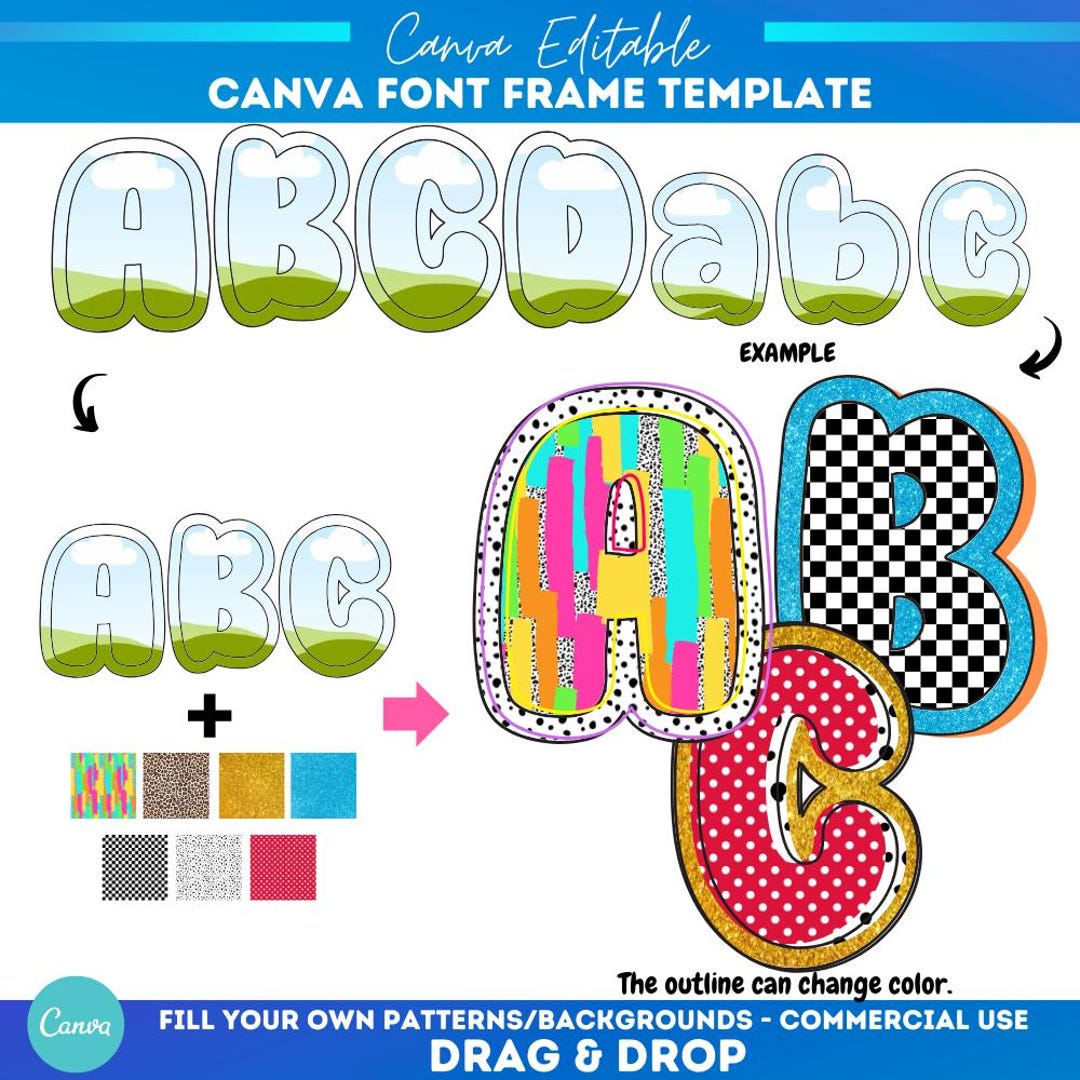Preppy Balloon Teacher Canva Frame Template | Sublimation | Custom Fill ...