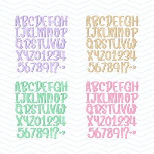 Pastel Dot Doodle Letters Set: Handwritten, Colorful Kindergarten and ...