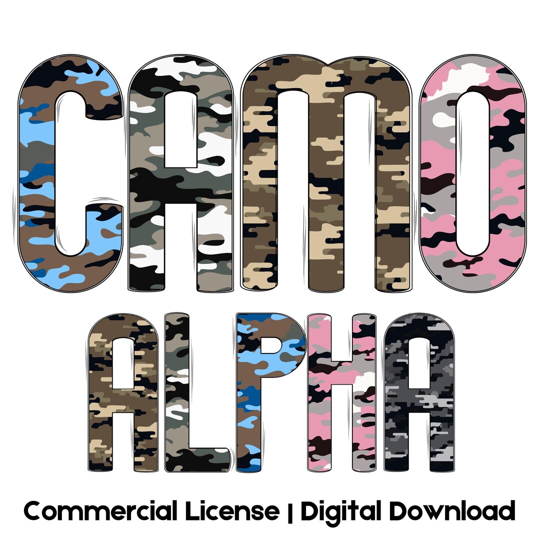 Old School Camo Alpha Png | Military Font | Military Clipart ...