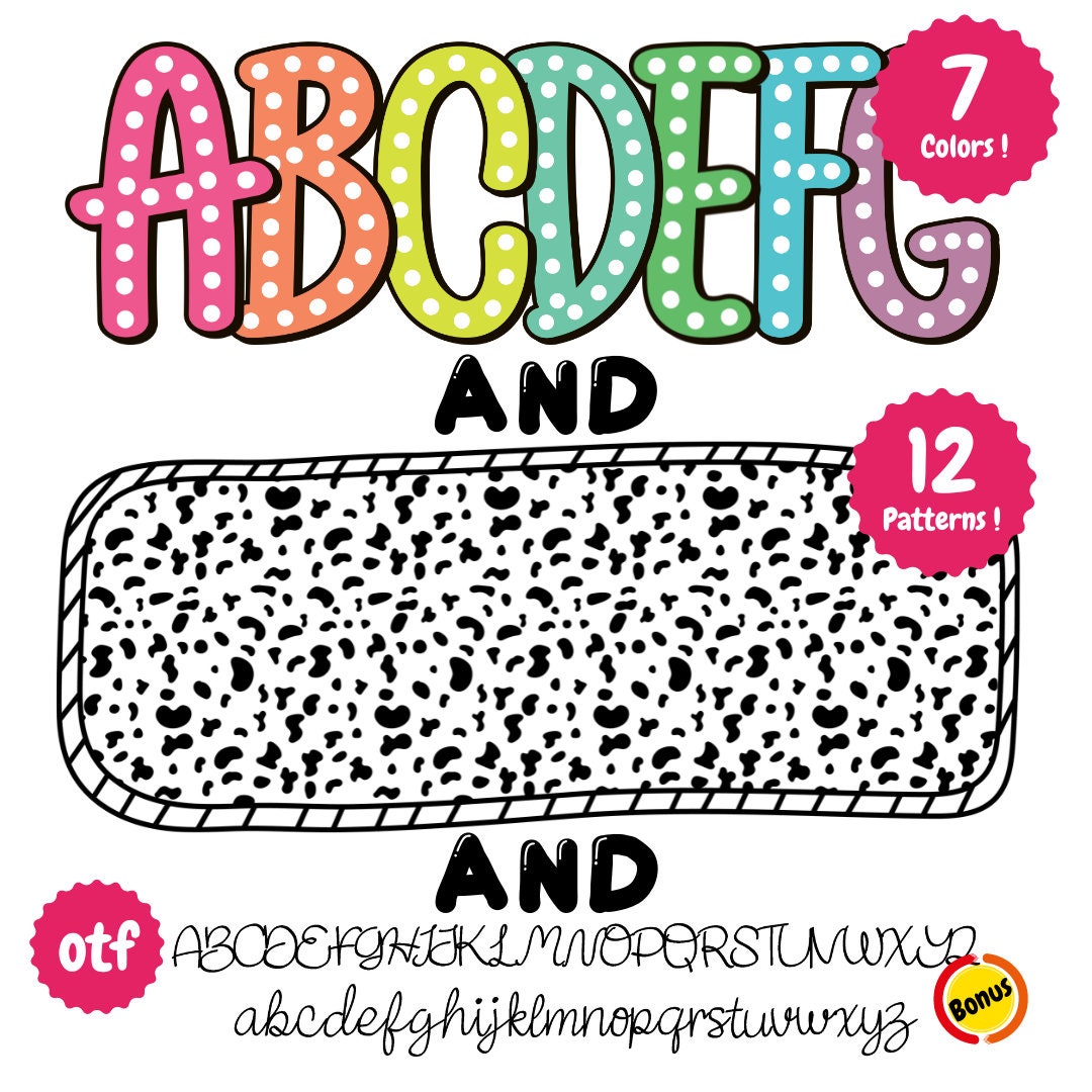 Dot Dalmatian Alphabet With Background Png, Custom Dalmatian Dot, 12 ...