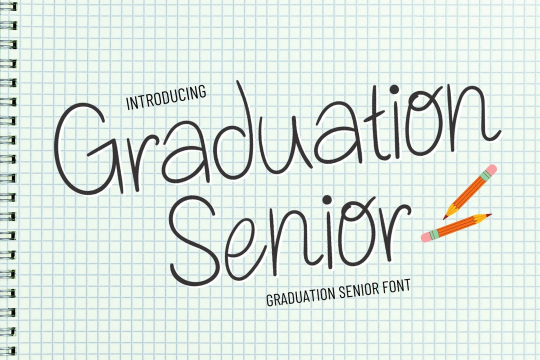 Graduation Font , Procreate Fonts , Graduation Senior, Cricut Font ...