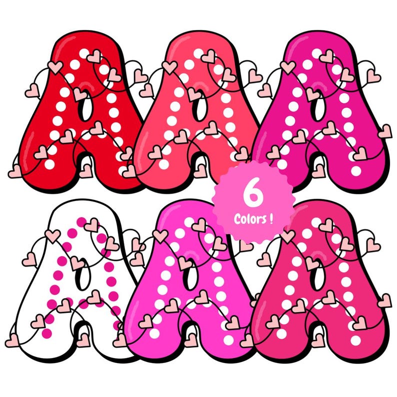 Valentine Heart Alphabet Png | Dotted Letter Valentines Png | Valentine ...