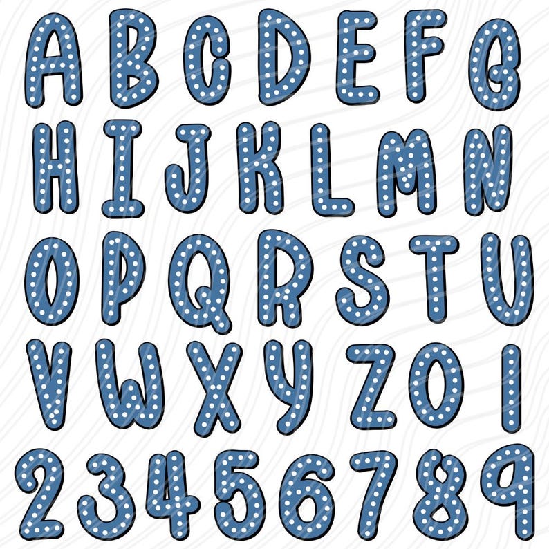 Winter Dot Dalmatian Alphabet, Custom Dalmatian Dot, Christmas Font Png ...
