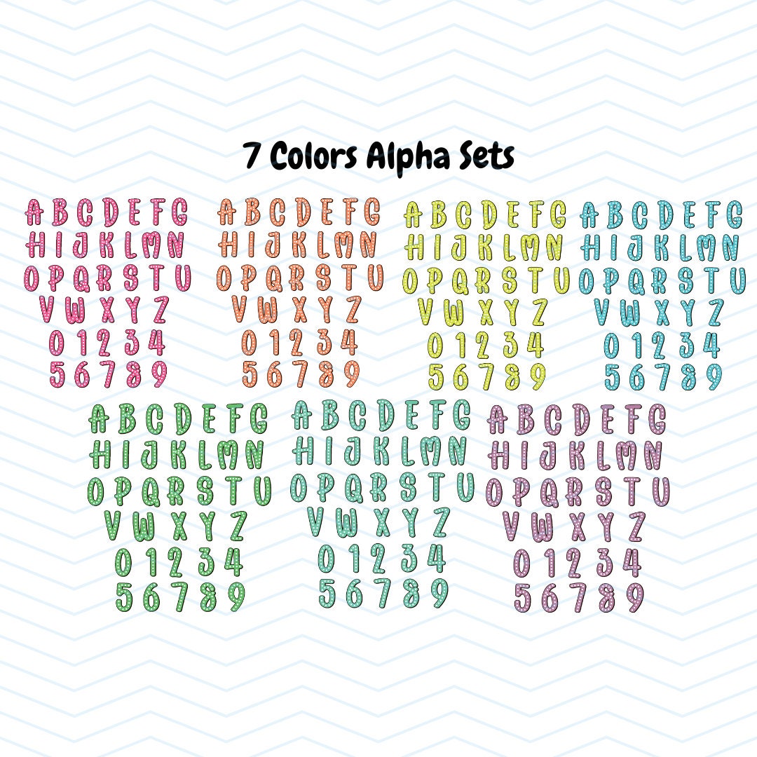 Dot Dalmatian Alphabet With Cute Circle Background Png, Custom ...