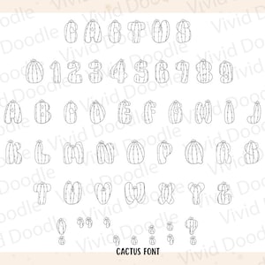 Cactus Font Procreate, Letter Fonts Procreate Designer Fonts, Wedding ...