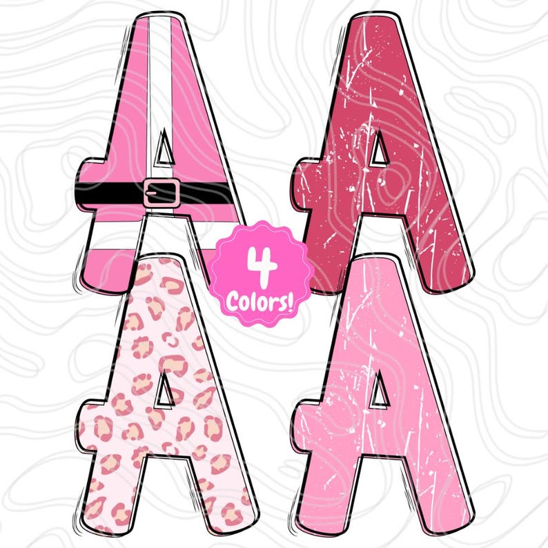 Pink Santa Alphabet Png | Pink Christmas Letters and Number Png | Merry ...