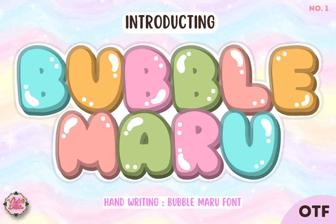 Bubble Maru Font Procreate, Letter Fonts Procreate Designer Fonts ...