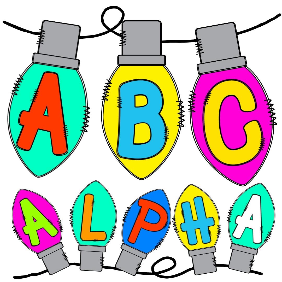 Christmas Light Alphabet Png, Christmas Alpha Packs, Christmas Alpha ...