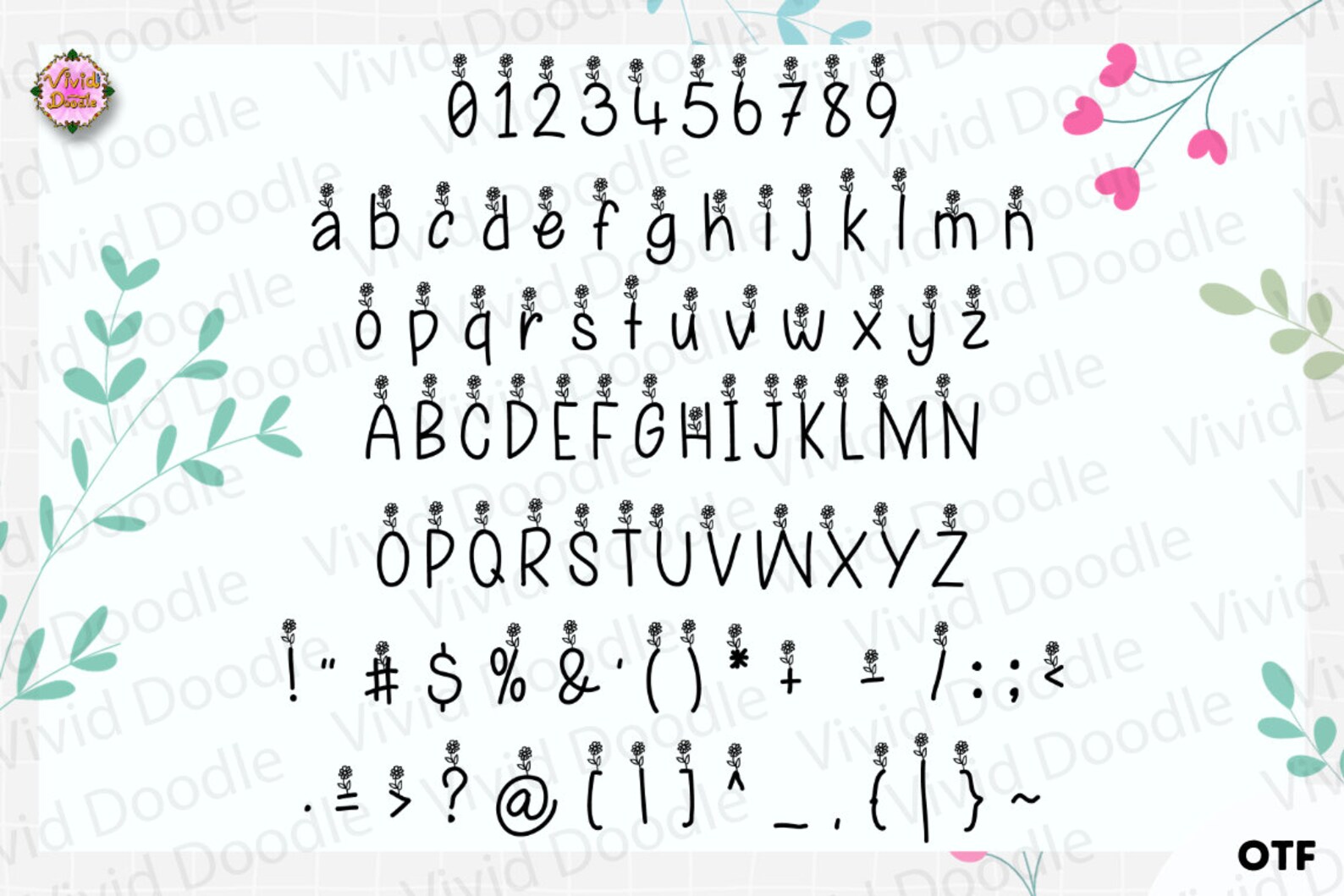 Bloom Bubble Font Procreate, Cute Fonts for Cricut, Font Bundle for ...