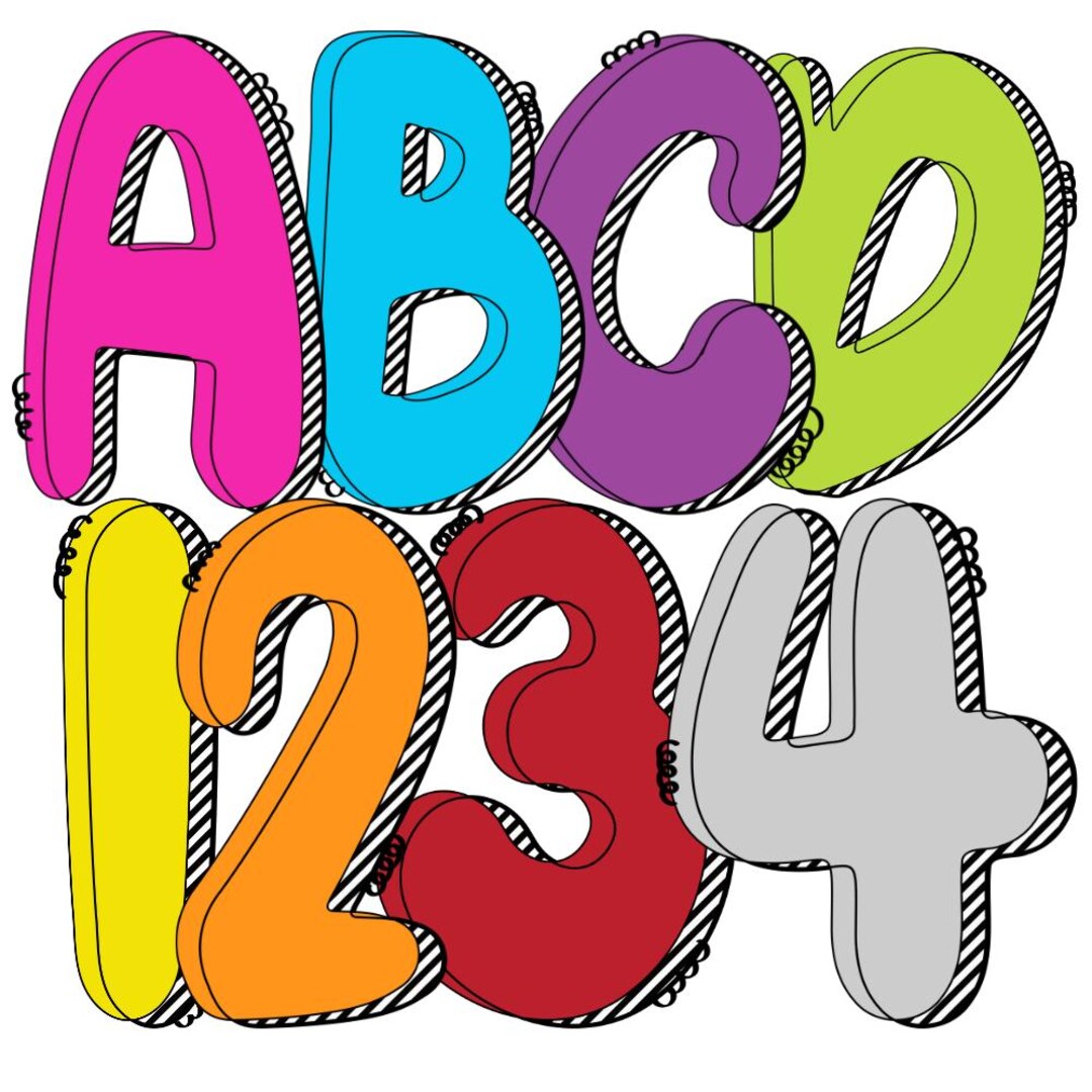 Balloon Neon Bulletin Board Doodle Letters Back to School: Kindergarten ...