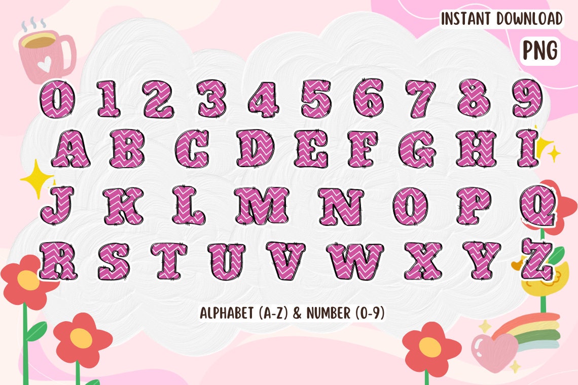 Doodle Font Svg, Doodle Font Png, Doodle Letters Png, Doodle Alphabet ...