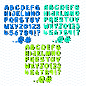 Colorful Alphabet Png, Bubble Letters Png, Bright Neon Color Palette ...