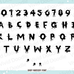 Baby Nursery Font Bubble Font Procreate, Cute Fonts for Cricut, Font ...