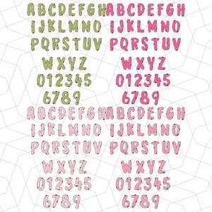 Retro Christian Alphabet | Doodle Alpha Font Letter and Number | School ...
