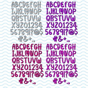 Bright Colorful Back to School Letters Bundle Png, Black Dot Alphabet ...