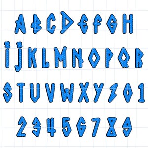 Neon Grunge Doodle Letters PNG: Retro, Distressed, Hand-drawn Alphabet ...