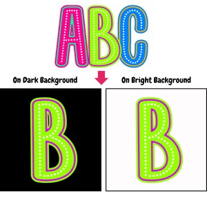 Bright Neon Classroom Bundle Png, Teacher Bundle, Classroom Alphabet ...