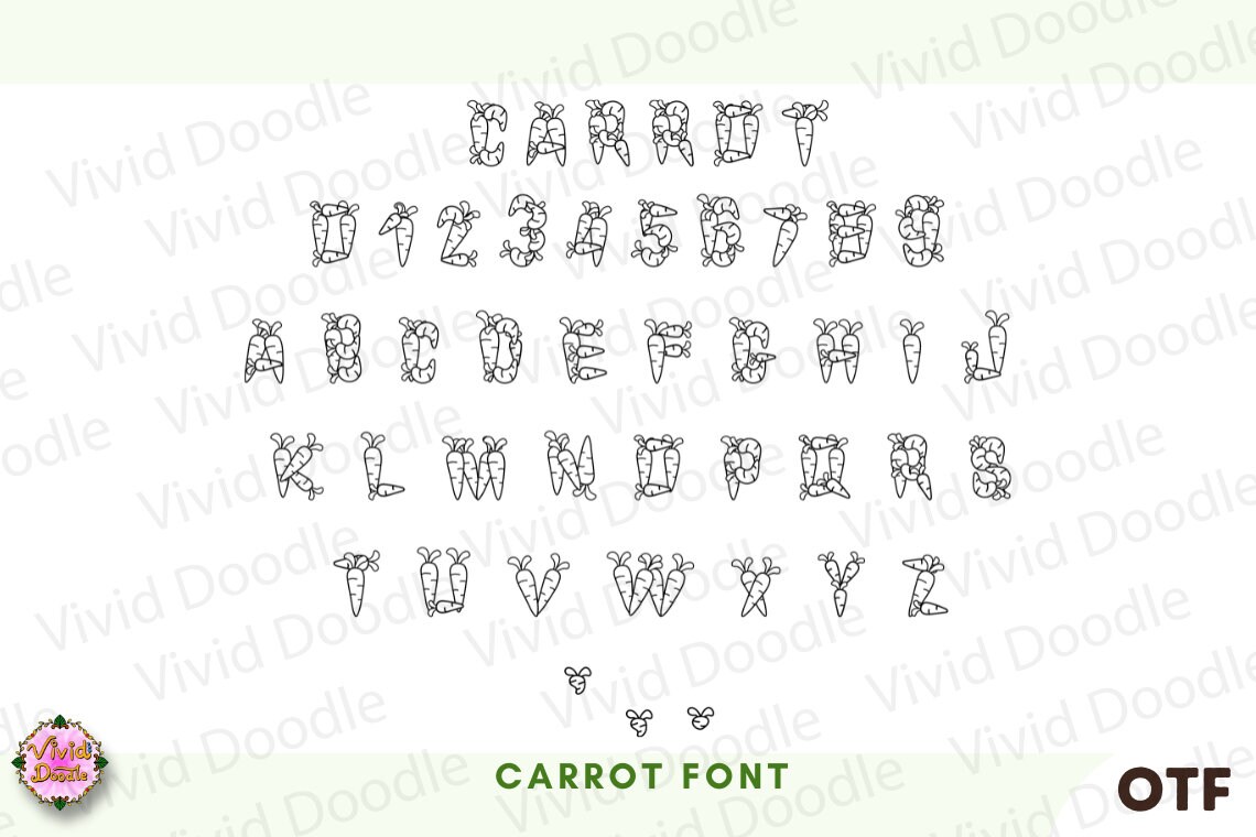 Carrot Font Procreate, Letter Fonts Procreate Designer Fonts, Wedding ...