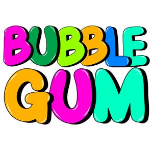 Colorful Alphabet Png, Bubble Letters Png, Bright Neon Color Palette ...