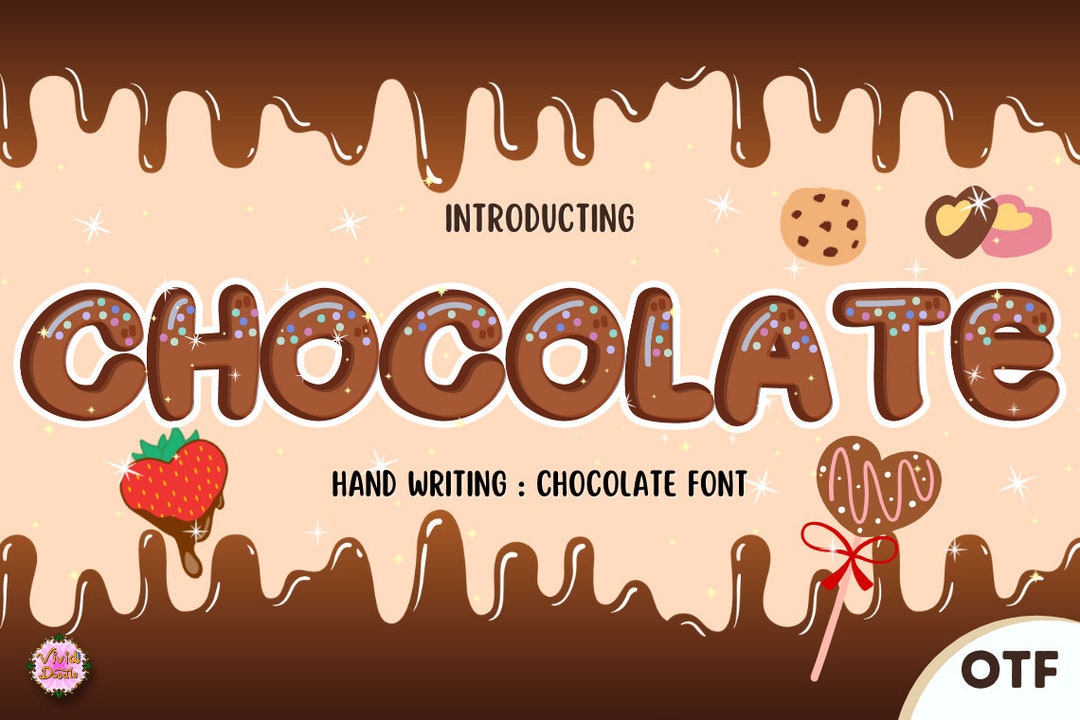 Chocolate Font Procreate, Letter Fonts Procreate Designer Fonts ...