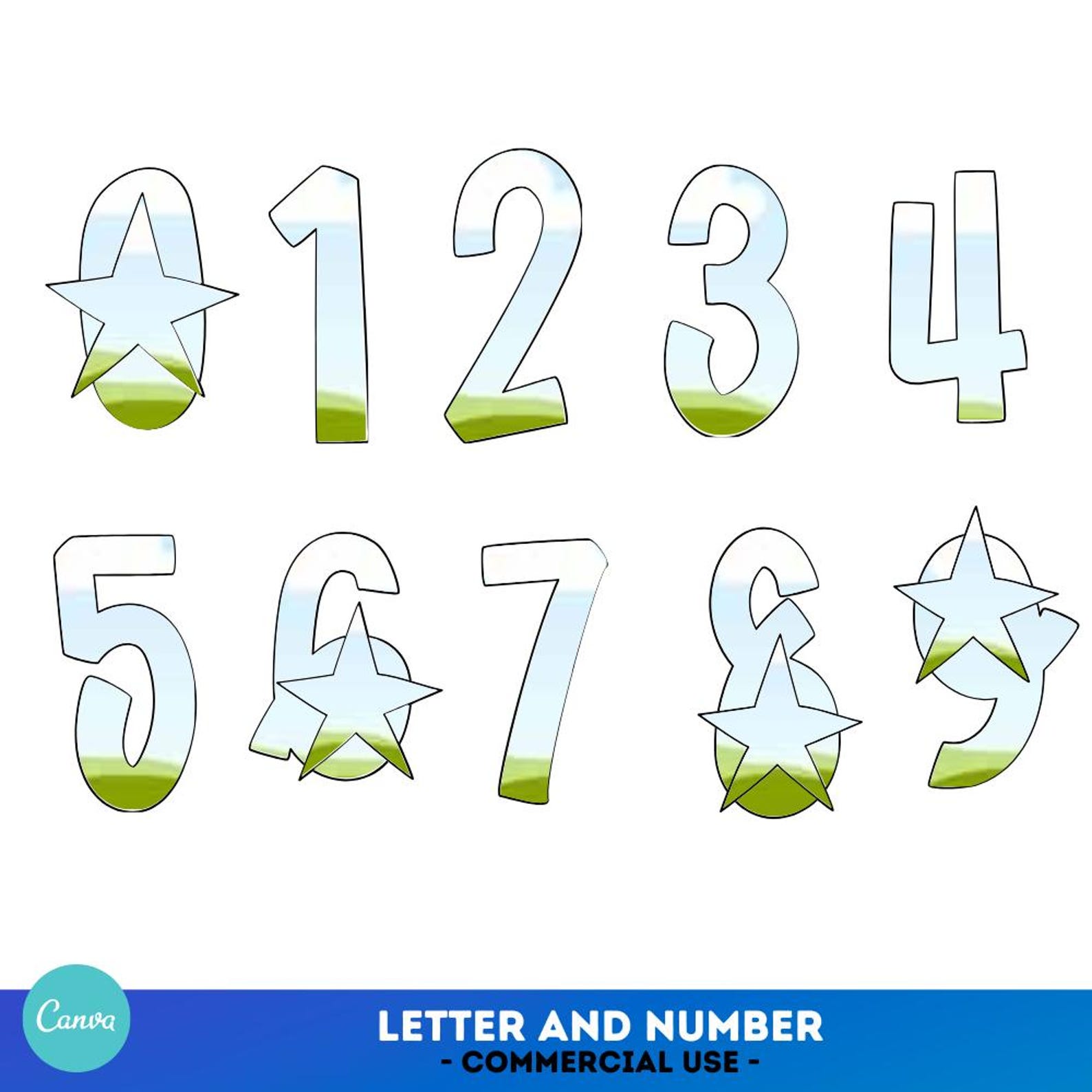 Preppy Star Canva Frame Template Alphabet | Sublimation | Custom Fill ...