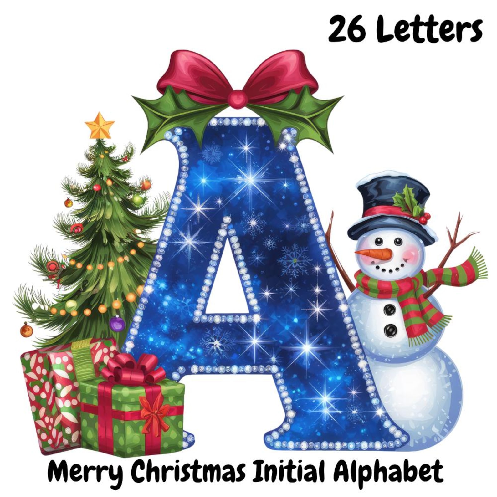 Snowman Alphabet Watercolor | Snowman Alphabet Letters | Christmas ...