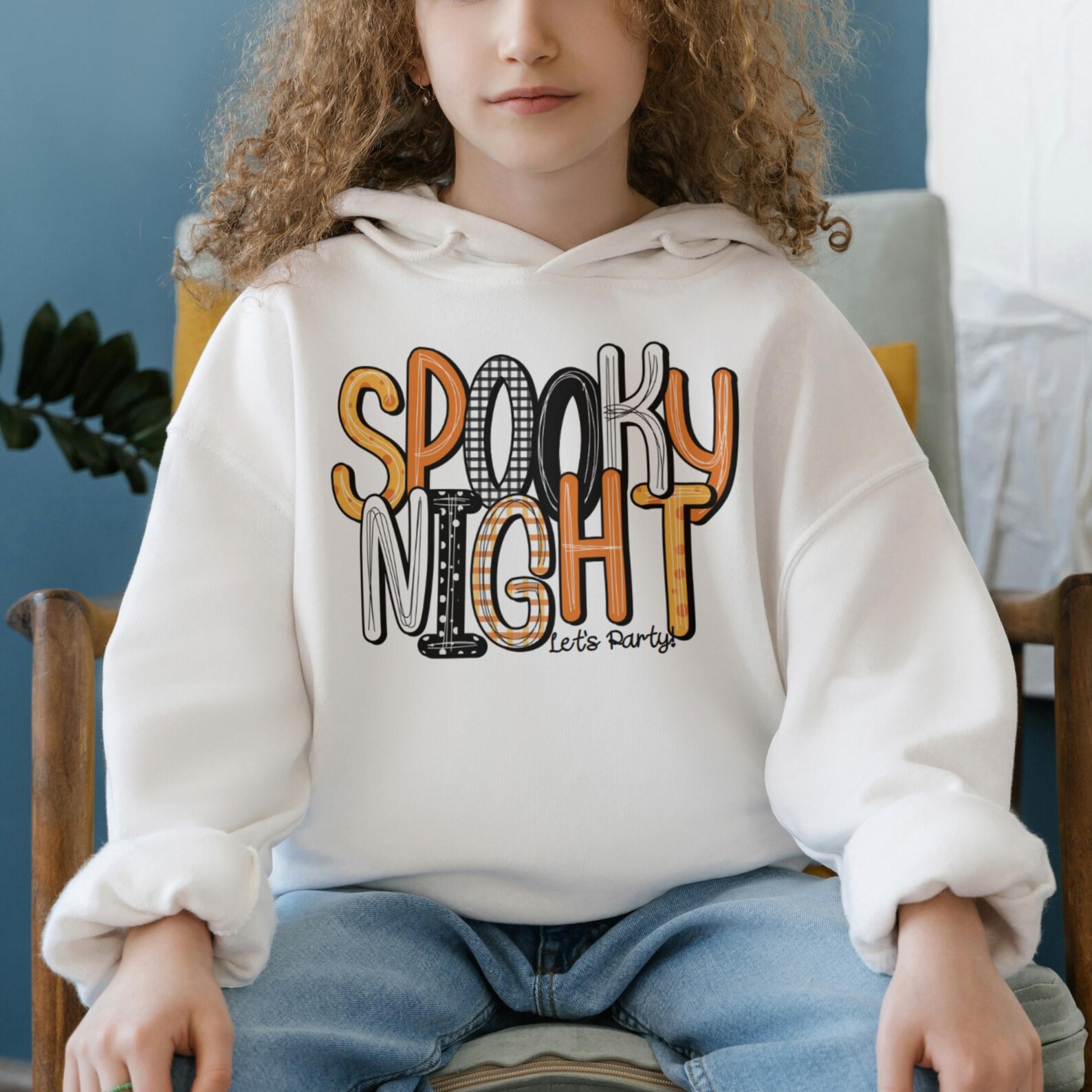 Scribble Halloween Doodle Font : Orange and Black Letters, Trick or ...