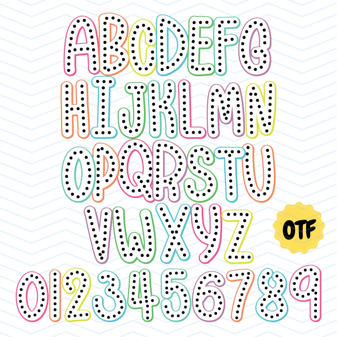 Inverted Color Dot Dalmatian Alphabet With Background Png, Custom ...