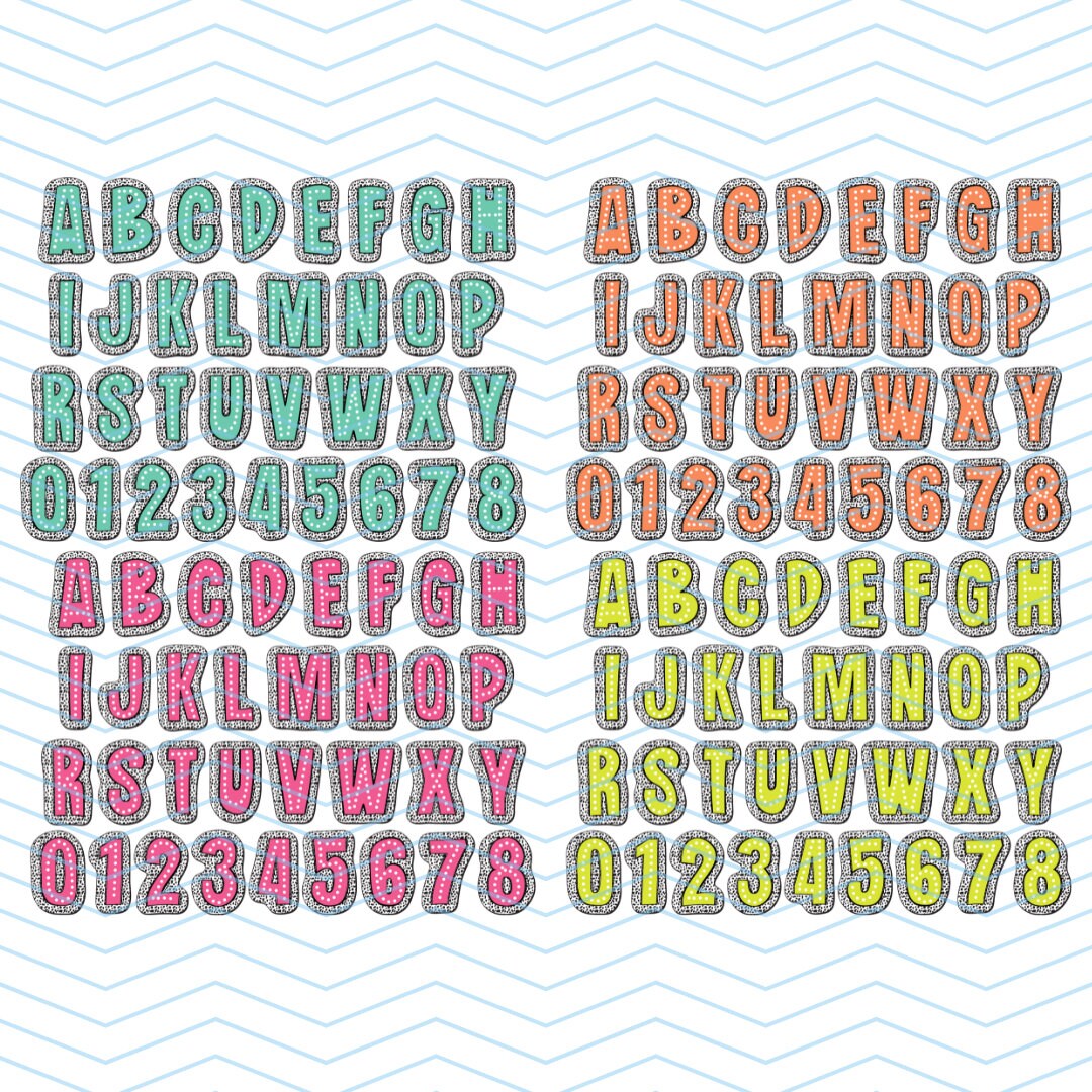 Dot Dalmatian Alphabet With Gradient Circle Background Png, Custom ...