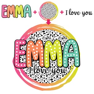 Dot Dalmatian Alphabet With Circle Background Png, Custom Dalmatian Dot ...