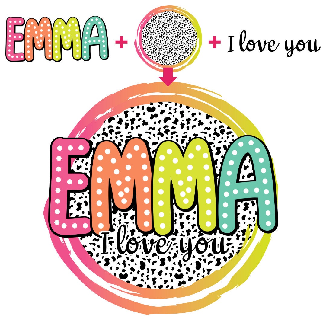 Dot Dalmatian Alphabet With Circle Background Png, Custom Dalmatian Dot ...